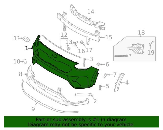 2019-2020 Kia Niro EV Bumper Cover 86511 Q4000 | QuirkParts