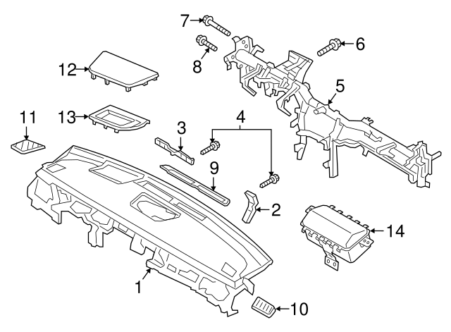 97383-D2100-NNB - Windshield Defroster Nozzle 2017-2021 Genesis G90 ...