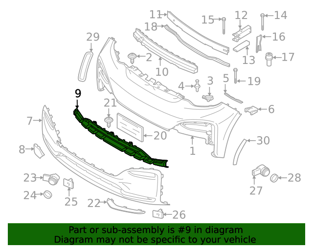 Genuine BMW 51-11-7-296-819 | Air Inlet Grille | FREE Shipping on Most ...
