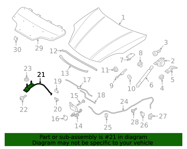 2019-2024 Porsche Cayenne Safety Catch 9Y0-823-529-E | Sunset Porsche Parts