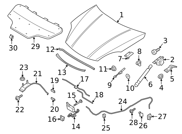 2019-2024 Porsche Cayenne Release Cable Support 95B-823-411 | OEM Porsche