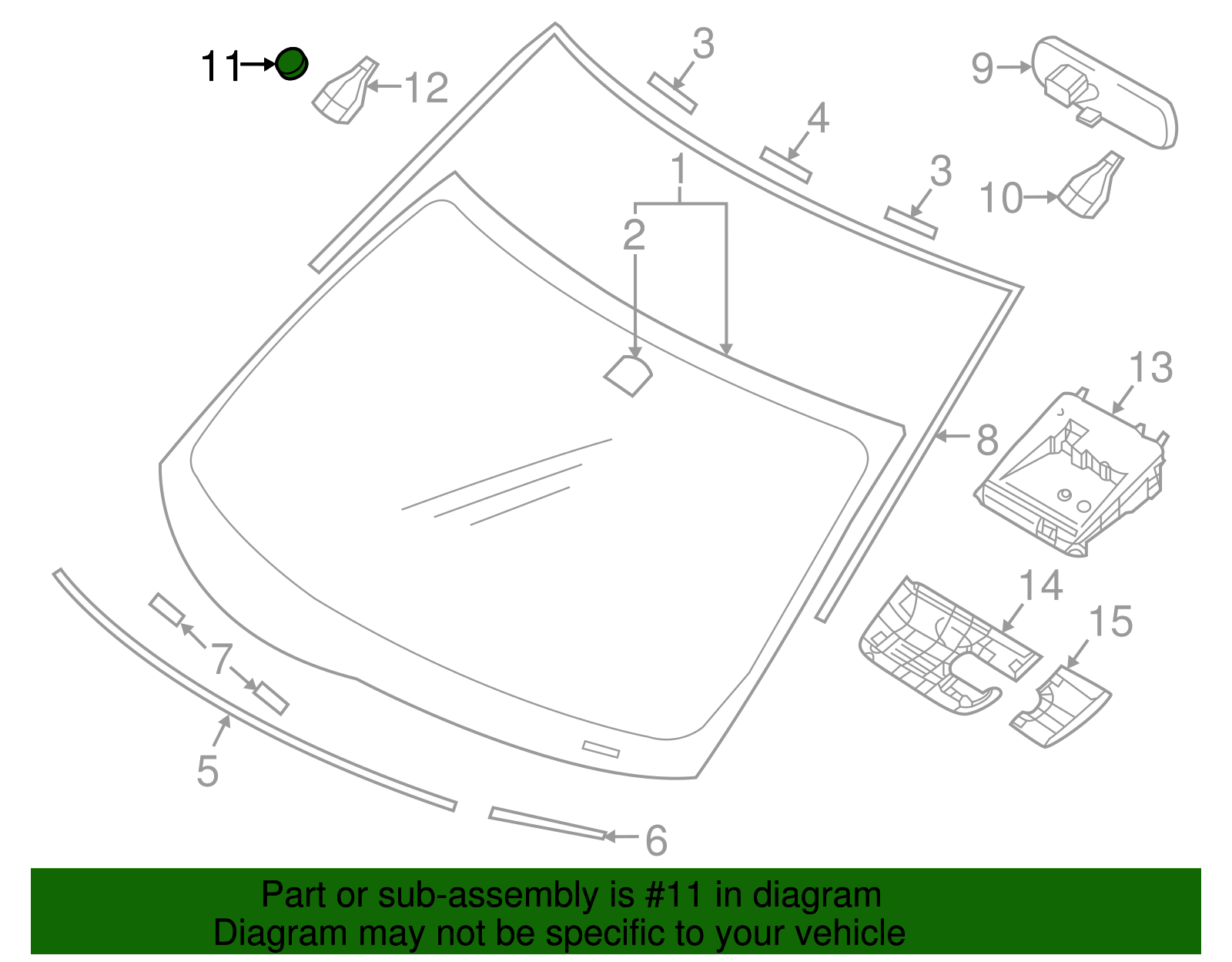 8634A109 - Rain Sensor 2008-2024 Mitsubishi | Mitsubishi Direct Parts
