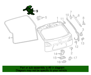 2013-2015 Lexus Tailgate Pull Down Motor 68910-0E026 | AutoNationParts.com