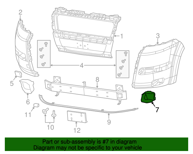 2014-2021 Ram Mount Bracket - Driver's Side (LH) 68191770AA ...