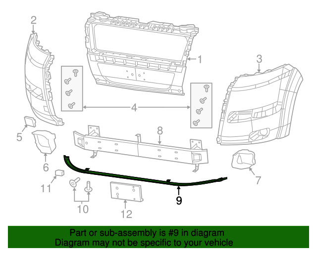 2014-2021 Ram Lower Cross-Member 68191767AB | TascaParts.com
