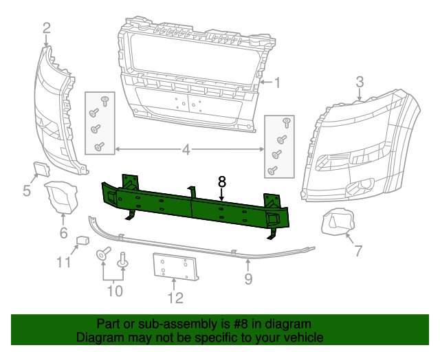 2020-2023 Ram Rail 68531874aa | TascaParts.com