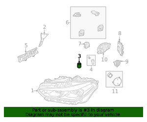 63117489213 - 2019-2021 BMW Headlamp Assembly Plug (63-11-7-489-213 ...