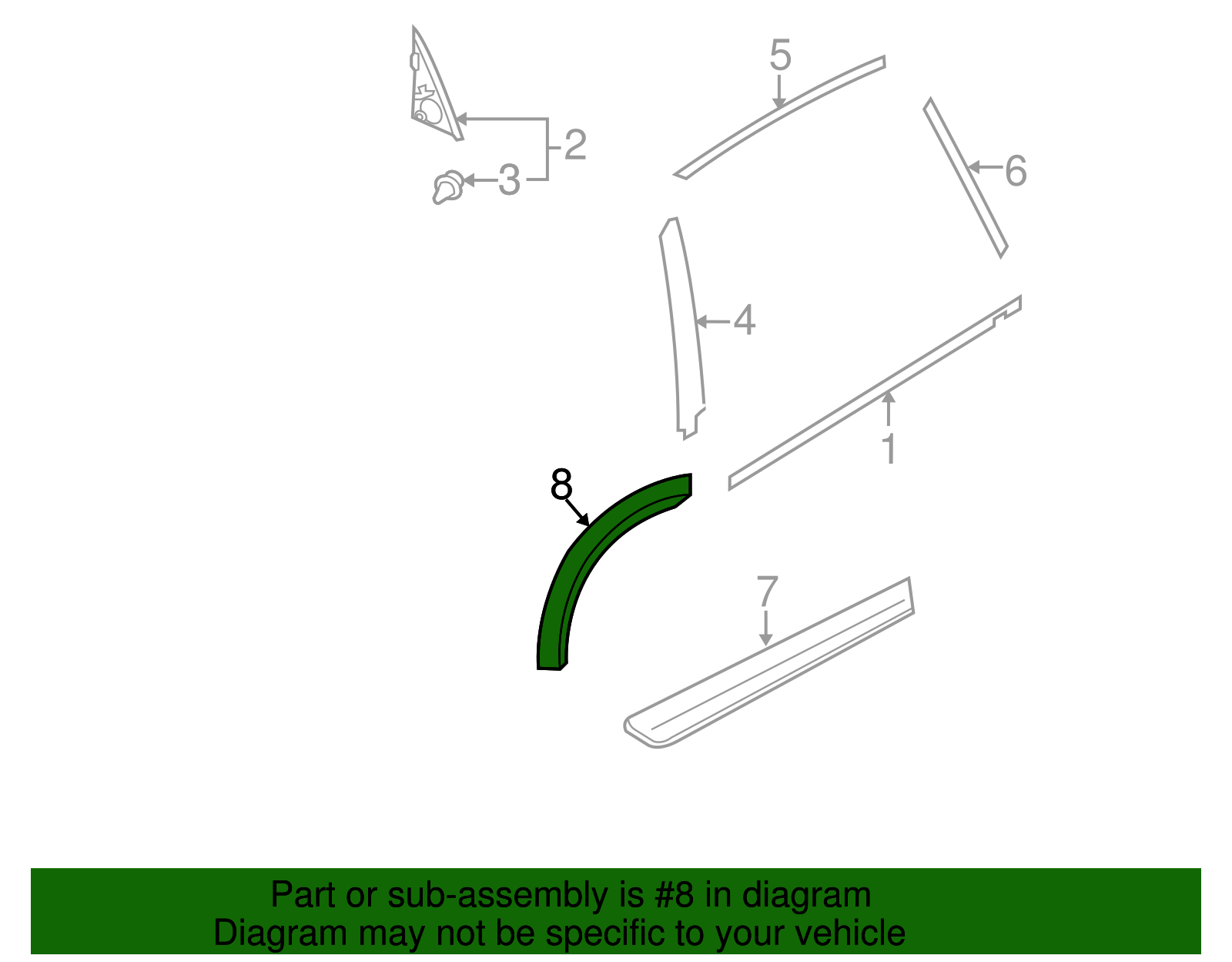 2014-2018 Subaru Forester OEM NEW 2014-2018 Subaru Forester Rubber Seal ...
