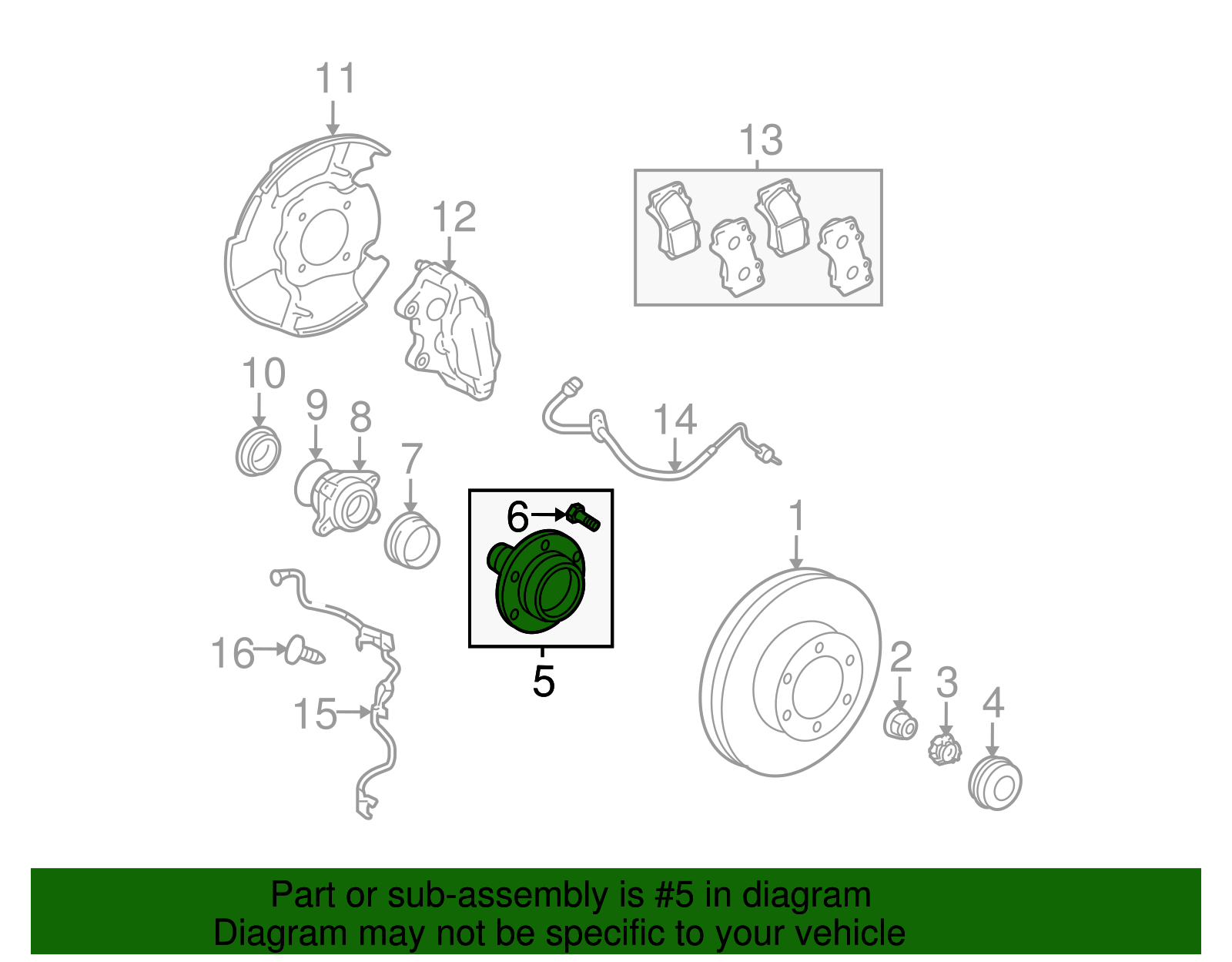 2005-2023 Toyota Tacoma Hub 43502-04080 | Toyota Parts Center