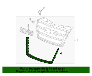 2010 GMC Terrain Grille Surround 25798767 | QuirkParts
