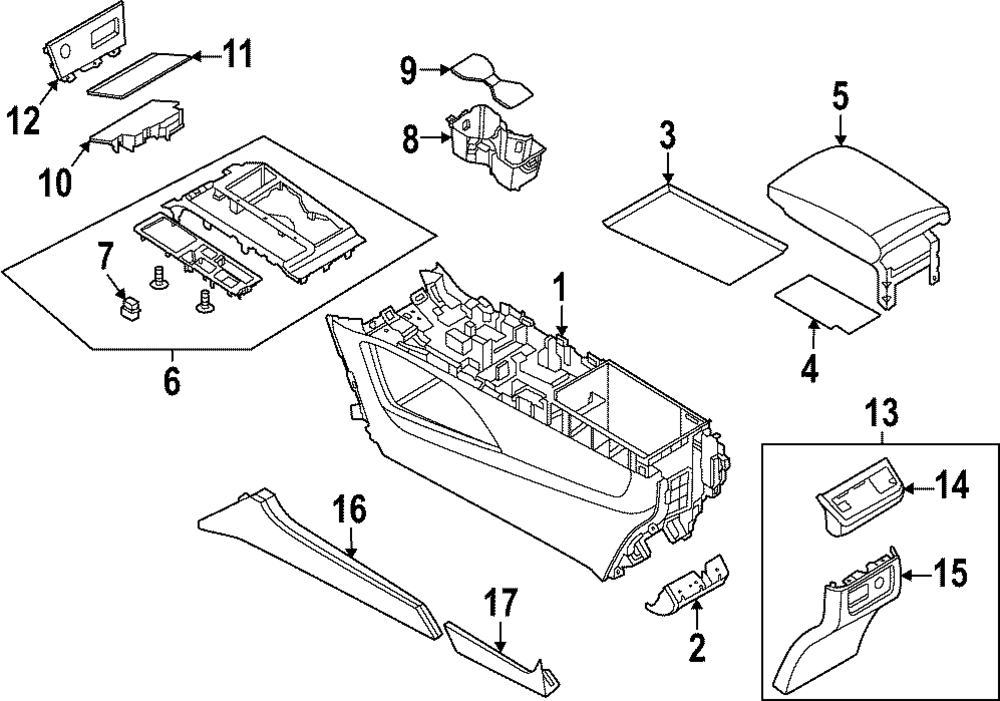2022-2024 Nissan Pathfinder Switch Panel 96912-6TA1A | Nissan RVA