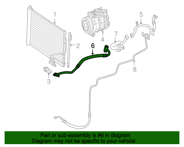 171-830-30-15-64 - AC Hose 2005-2011 Mercedes-Benz | Mercedes-Benz USA ...