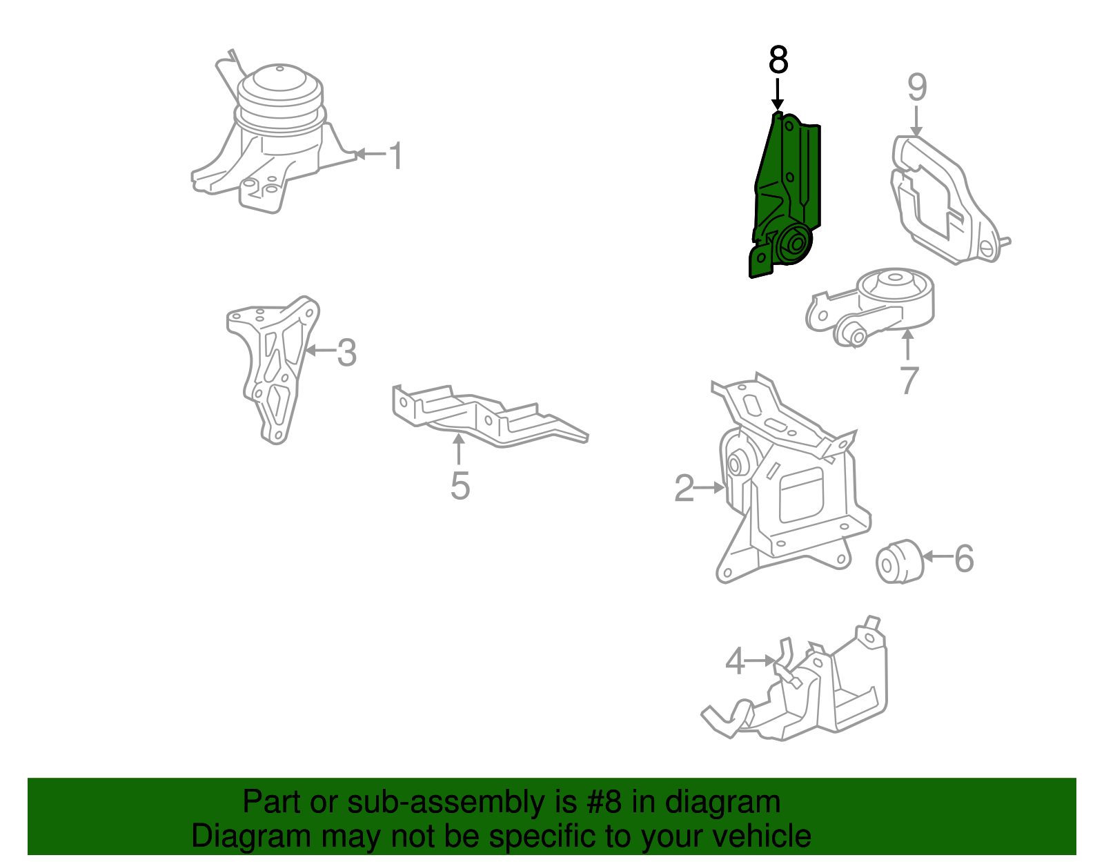 2007-2018 Toyota Yaris Lateral Rod 12364-21020 | Toyota Parts Center
