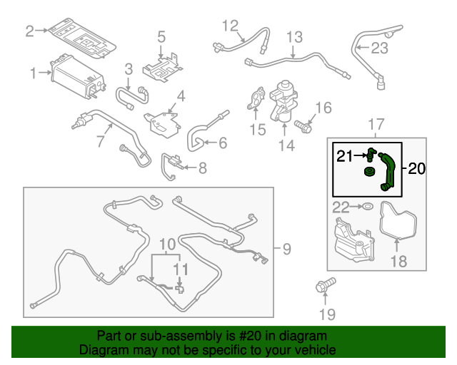 2008-2020 Ford PCV Valve Hose 8S4Z-6C324-E | OEM Parts Online