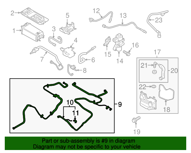 2013-2020 Ford Vent Pipe DG9Z-9D683-E | TascaParts.com