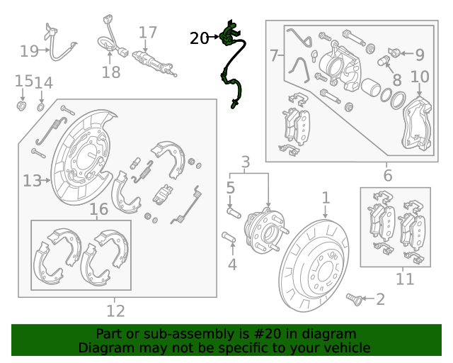 59810-J5050 - Front Speed Sensor 2018-2023 Kia Stinger | Kia.Parts Store
