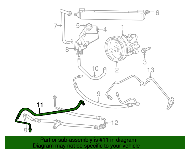 2005-2010 Jeep Power Steering Return Hose 52090121AC | TascaParts.com