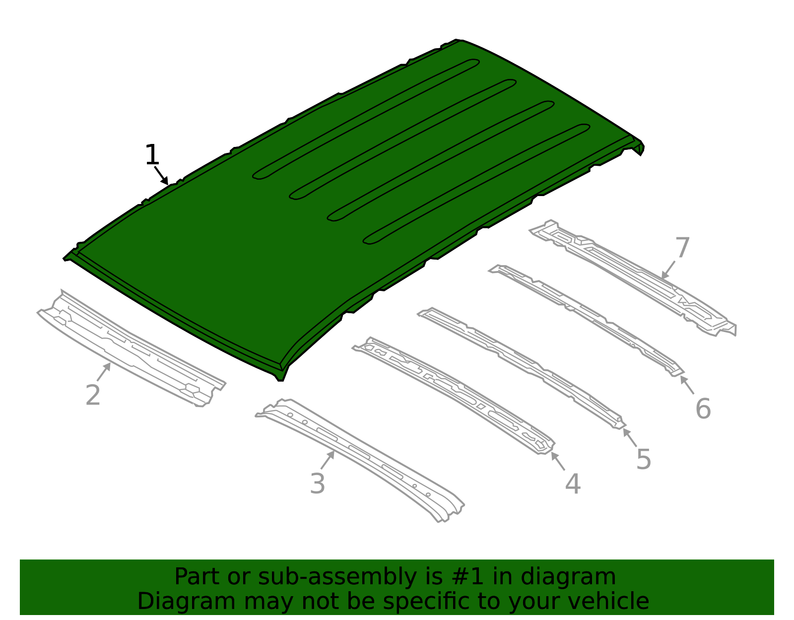 67111-P2050 - Roof Panel 2021-2025 Kia Sorento | Kia.Parts Store
