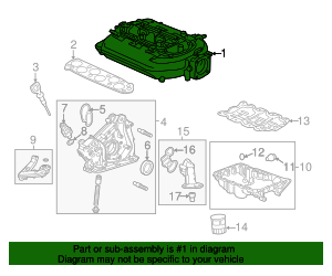 OEM 2012-2013 Honda Pilot Intake Manifold 17160-RN0-A10 | Honda ...