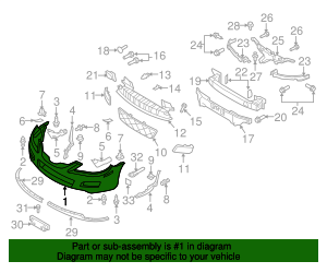 2006-2007 Mazda 6 Bumper Cover gp9a50031fbb | GetOEMParts.com