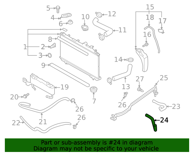 2020-2022 Subaru Heater Hose 72411AN00A | Subaru Parts Store