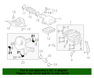 OEM 2013-2025 Honda Air Cleaner Body Rubber Mount 17212-RL0-G00 | Honda ...