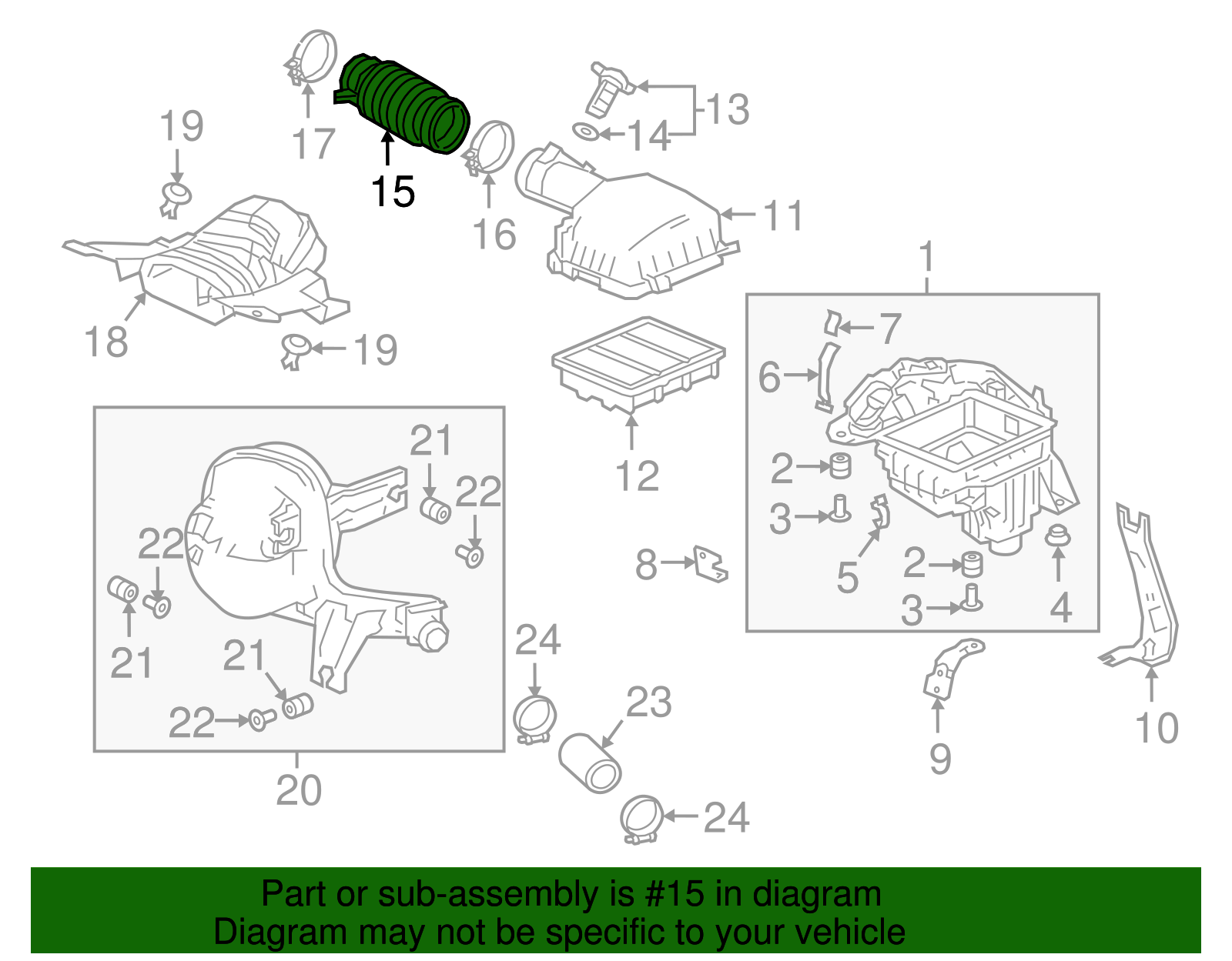 17225-6A0-A00 - Air Tube 2018-2022 Honda Accord | Honda Parts Online