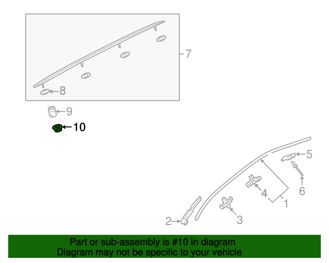 N-911-699-01 - Luggage Rack Nut 2009-2017 Audi | Audi OEM Parts