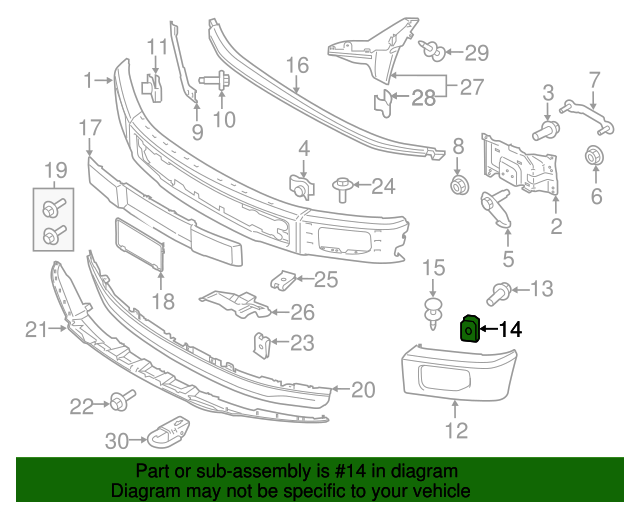 2015-2019 Ford F-150 End Cap Molding Nut -W520802-S900 | QuirkParts