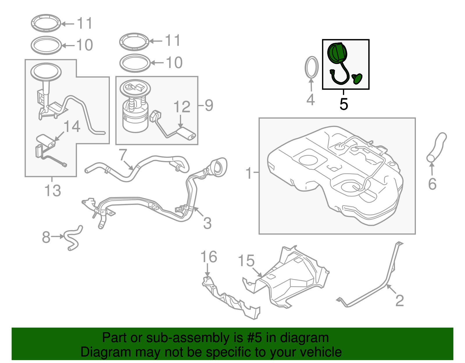 2009-2011 Nissan Fuel Cap 17251-1LA0B | Nissan Parts Royal Oak