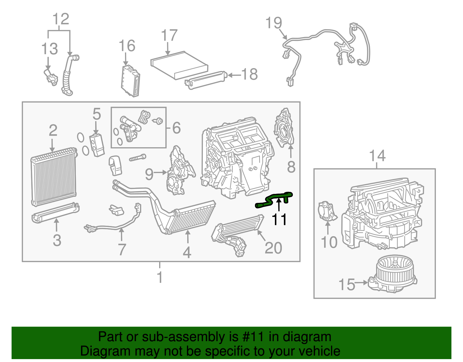 Genuine Toyota Drain Hose part# 88539-60340 for 2010-2024 Toyota ...