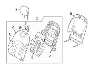 Hyundai - 88400-G9191-XK5 - Back Assembly Front Seat Right-hand - 2022 ...