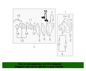 2000-2009 GM Air Cleaner Housing Cover Latch 19368671 GM ...