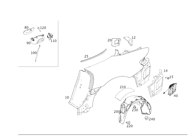 190-611-02-00 - Striker Plate 2016-2021 Mercedes-Benz | Mercedes-Benz ...