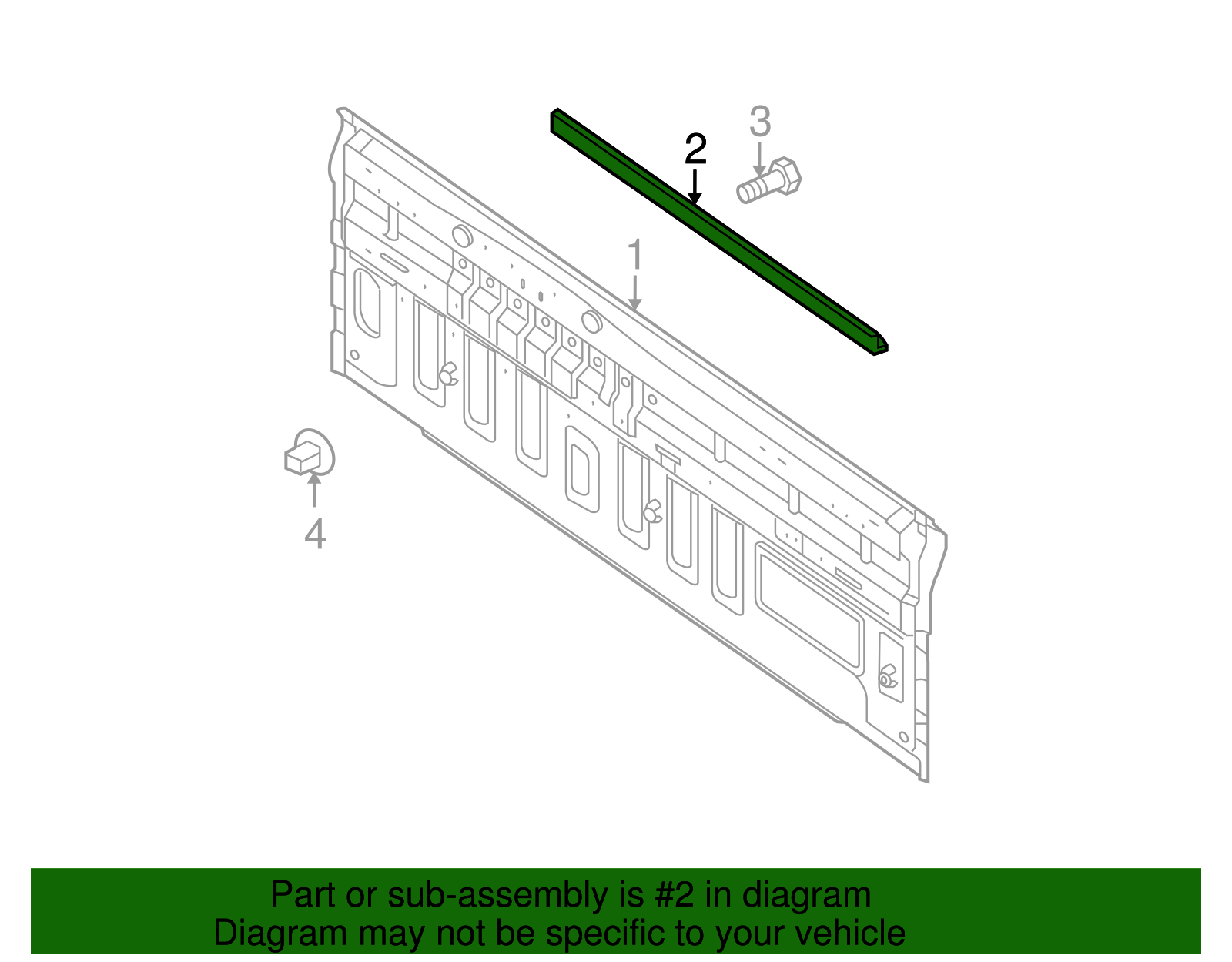 2005-2025 Nissan Frontier Back Panel Seal 79879-9FV0A | Nissan Parts Plus