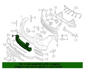 166-885-07-37 - Energy Absorber 2012-2015 Mercedes-Benz | Mercedes-Benz ...