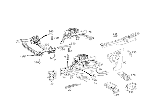 Wheel Well, Front Axle Carrier for 2016 Mercedes-Benz C300 | MB OEM Parts