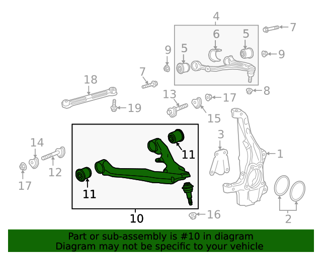 (Replaces 84973288) Front Driver Side Lower Control Arm 85662940 GM ...