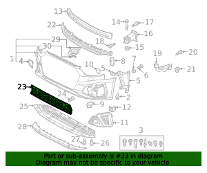8W0-807-683-F-9B9 - Grille 2020-2024 Audi | AutoNationParts.com