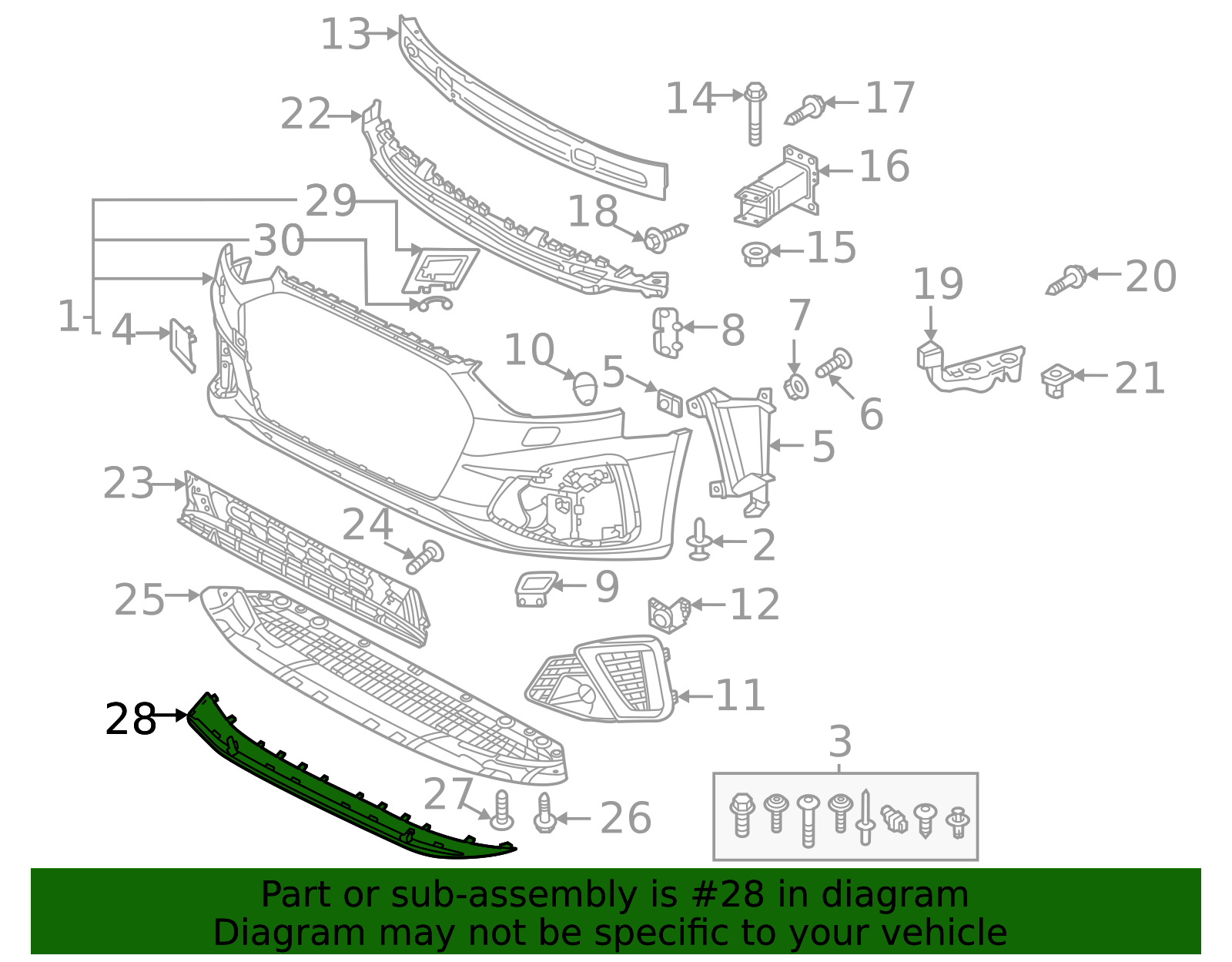 8W0-807-717-B-GRU - Spoiler 2020-2024 Audi | Audi OEM Parts
