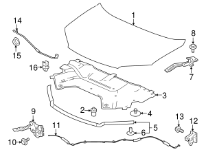 74135-SM4-A01YC - Lever Assembly, Hood Wire *NH900L* (Deep Black ...