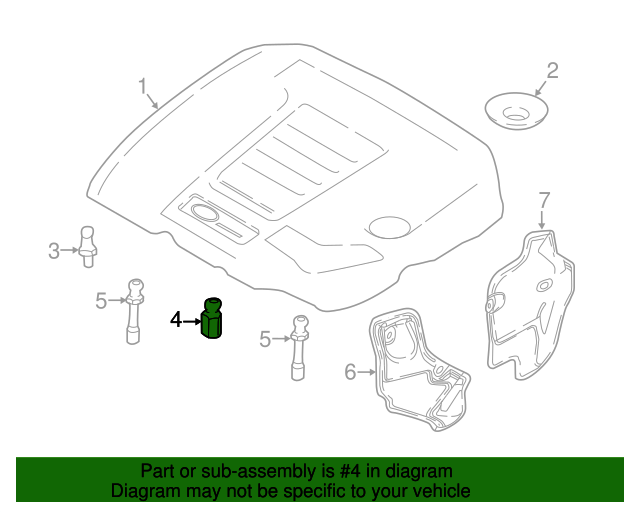 2018-2023 Land Rover Range Rover Velar Engine Cover Ball Stud LR091895 ...