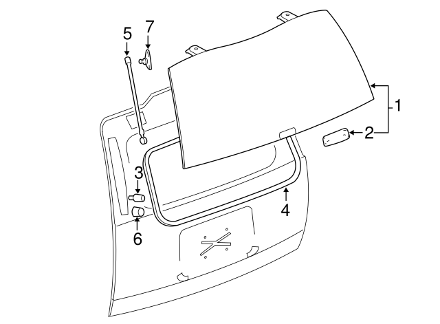 2007-2014 GM Liftgate Window 25916024 | GM Parts Center