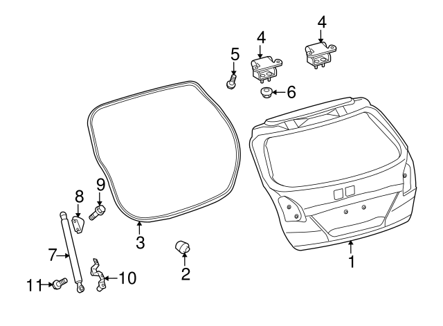 2009-2015 Toyota Venza Lower Bracket 68948-0T011 | Toyota Parts Center