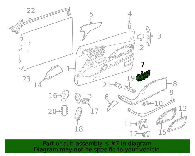 099-760-19-01-28-6989 - Exterior Door Handle 2018-2023 Mercedes-Benz ...