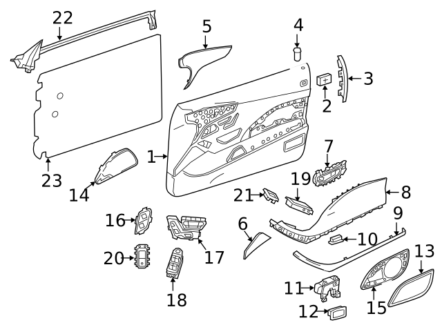 2017-2023 Mercedes-Benz Exterior Door Handle 099-760-20-01-9799 ...