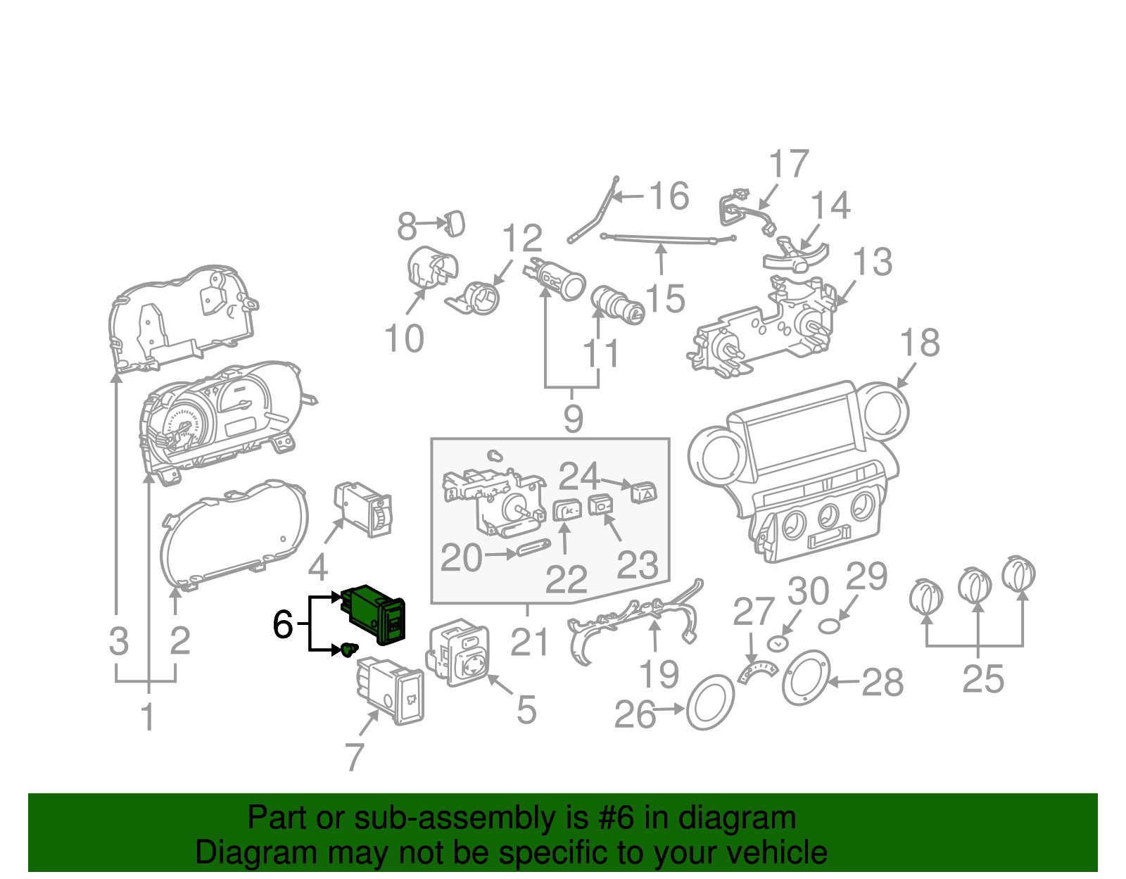 2004-2010 Scion Fog Light Switch 84160-52030 | Toyota Parts Center