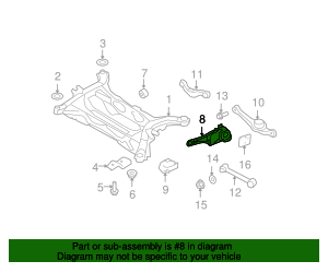 2007-2008 Ford Edge Trailing Arm 7T4Z5A972AE | TascaParts.com