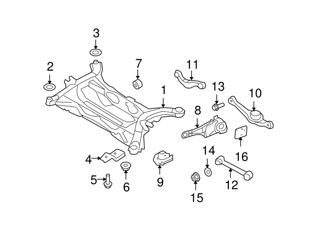 2007-2008 Ford Edge Trailing Arm 7T4Z5A972AE | TascaParts.com