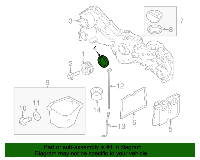 2013-2024 Subaru Engine Timing Cover Gasket 806916080 | Subaru Parts Store